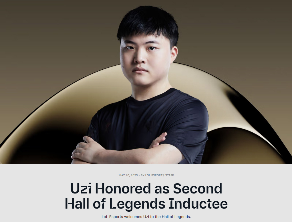 Uzi là người thứ 2 được vinh danh tại Hall of Legends khiến cộng đồng tranh cãi nảy lửa